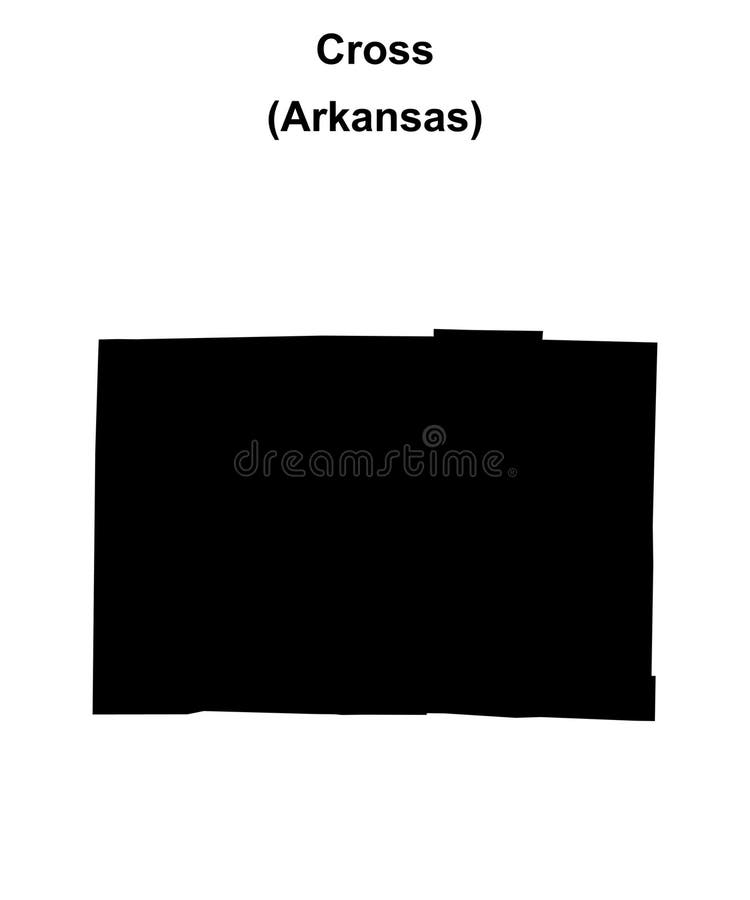 Cross outline map stock vector. Illustration of cartography - 357882010