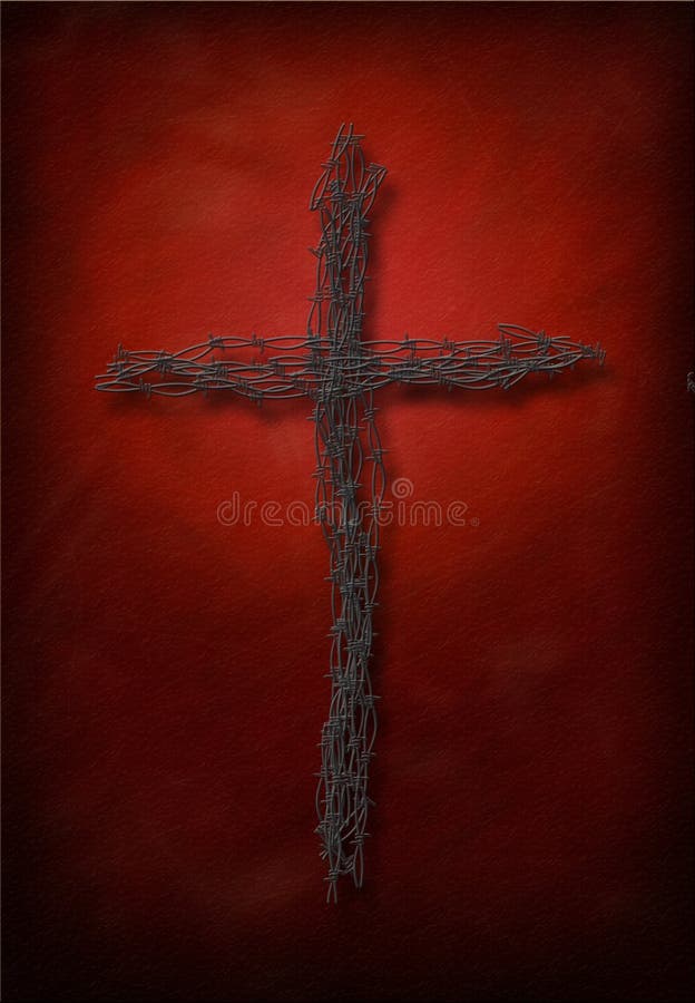 Cross of Pain stock illustration. Illustration of faith - 2606425