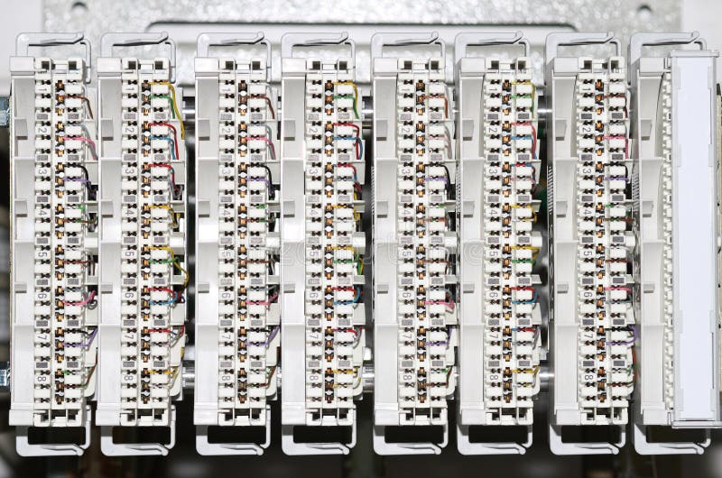 Cross-panel for Communications Stock Photo - Image of technics, single ...