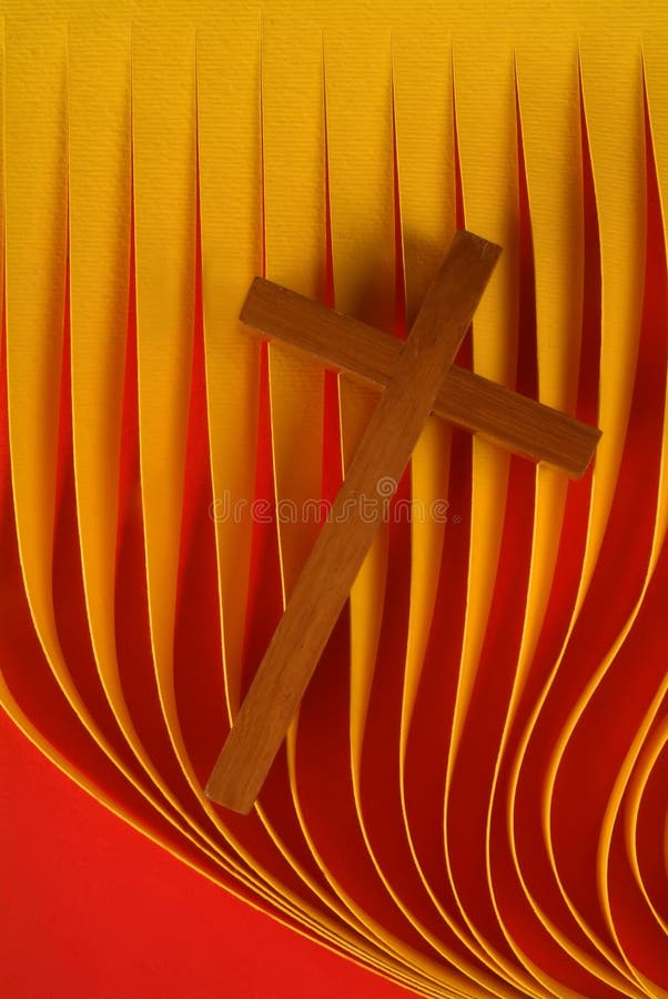 Cross on paper stock image. Image of yellow, support - 28536643