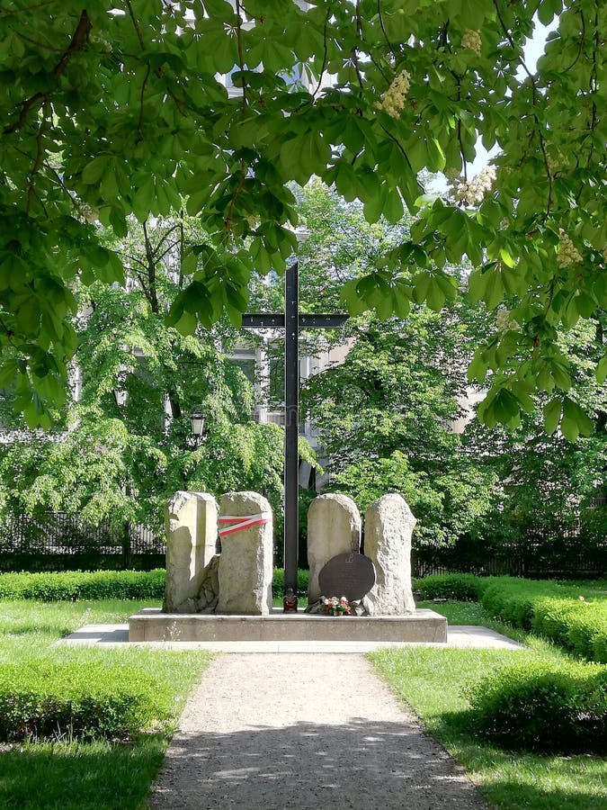 Cross in the park stock image. Image of cross, monument - 160129207