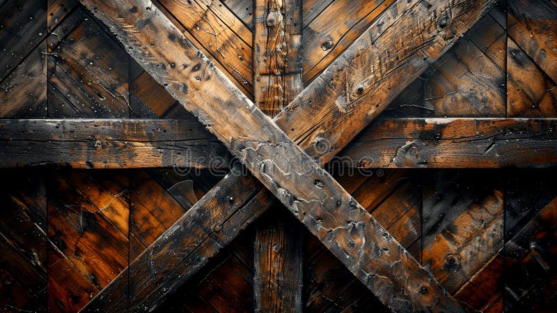 Cross-patterned Wooden Beams Stock Illustration - Illustration of ...