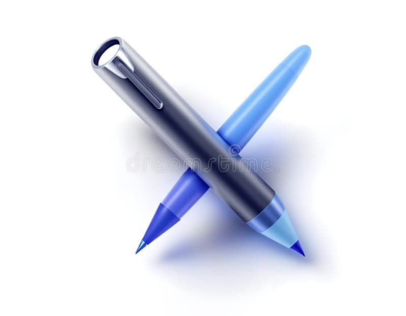 Cross Pens: a Stunning Visual of Two Pens Crossed in a Dynamic ...