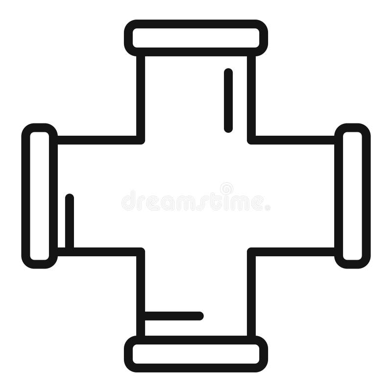Cross Pipe Icon Outline Vector. Water Pipeline Stock Vector ... Cross Pipe Icon Outline Vector. Water Pipeline Stock Vector ...