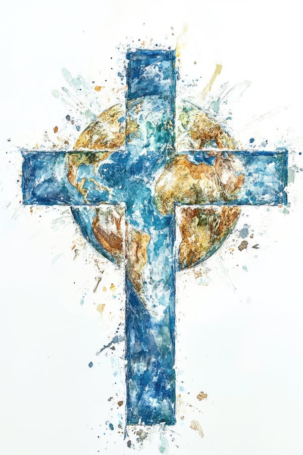 Cross with planet stock image. Image of astronomy, spiritual - 378965701