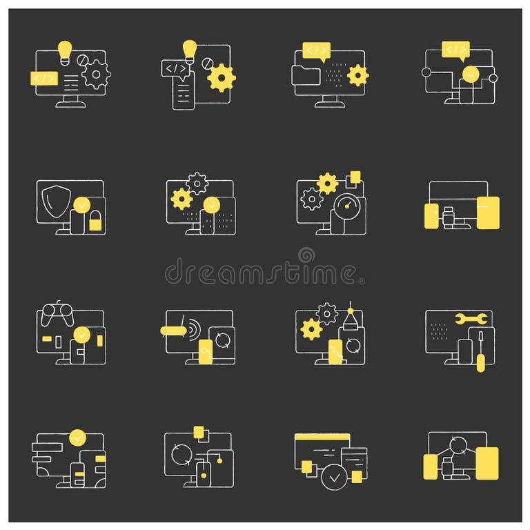 Operating Systems Icons Stock Illustrations – 131 Operating Systems ...