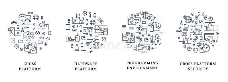 Digitalization Circle Icons Stock Illustrations – 76 Digitalization ...