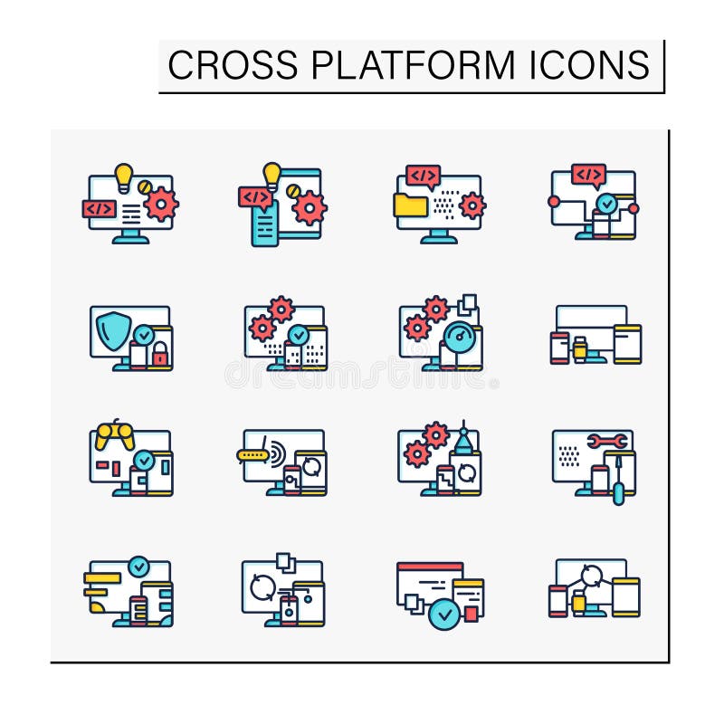 Operating Systems Icons Stock Illustrations – 114 Operating Systems ...