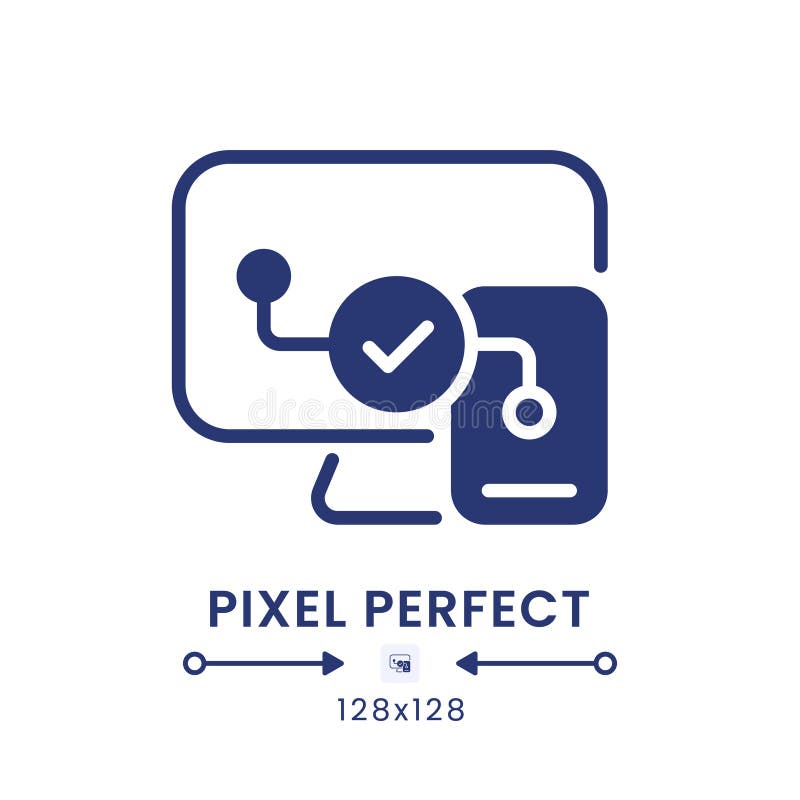 Cross-platform Compatibility Black Solid Desktop Icon Stock Vector ...