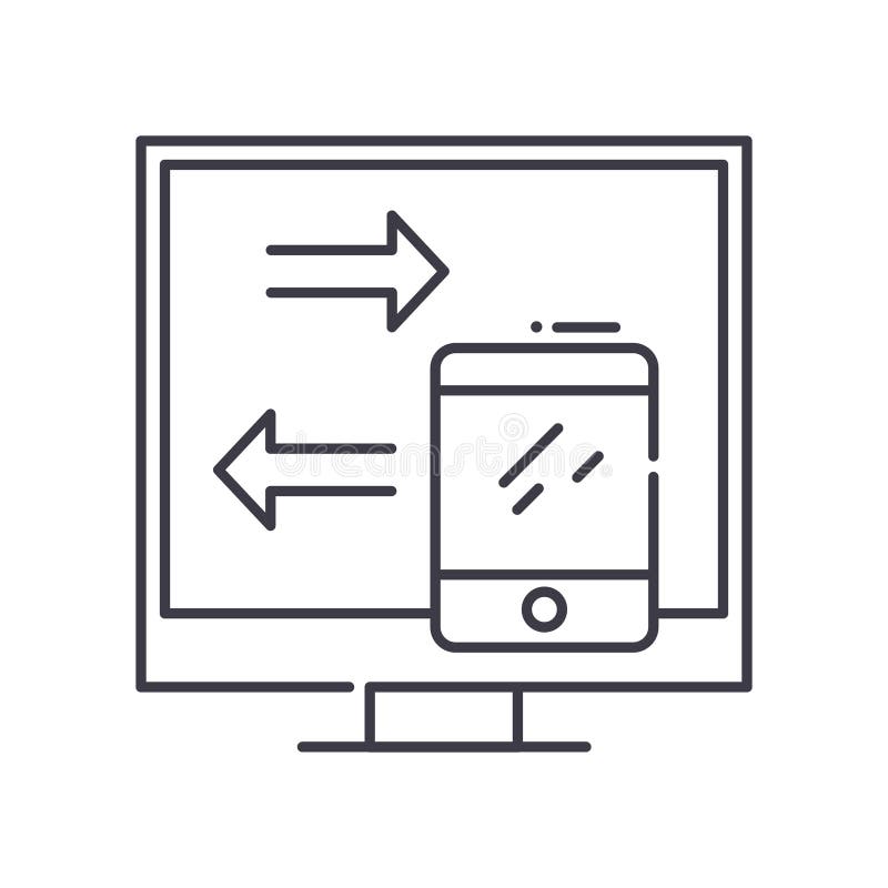 Cross Platform Symbol Icon, Black Vector Sign with Editable Strokes ...