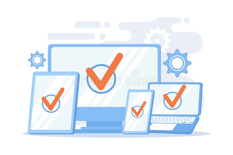 Cross Platform Devices. Multiplatform Connection, Gadgets ...