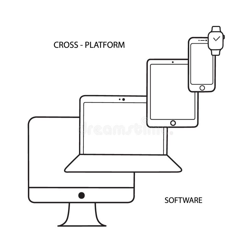 Cross platform icon stock vector. Illustration of graphic - 142676680