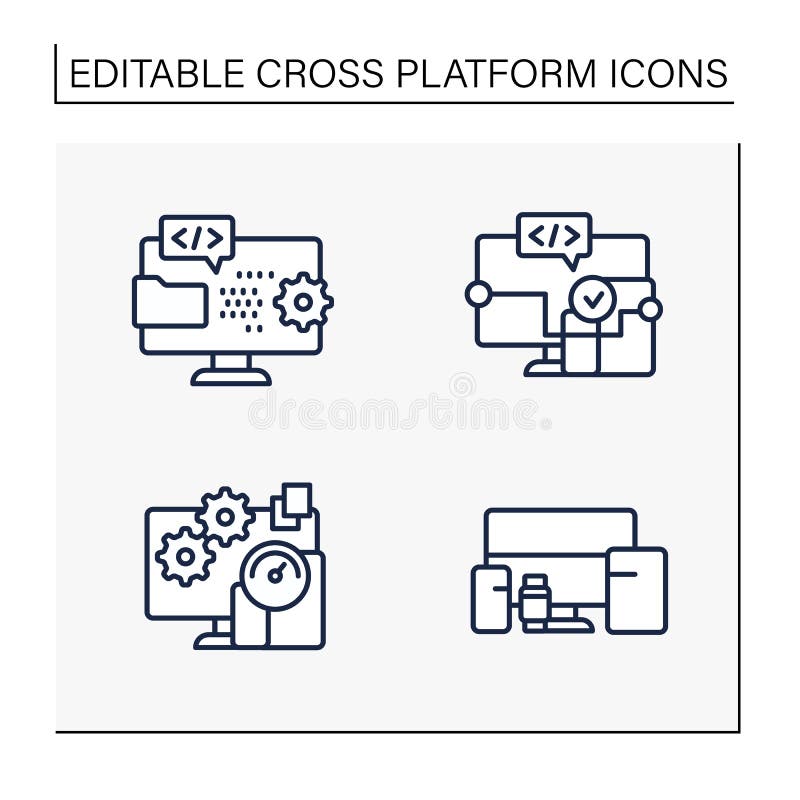 Electronic Platform Icons Stock Illustrations – 737 Electronic Platform ...