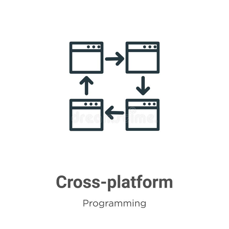 Platform Outline Vector Icon. Thin Line Black Platform Icon, Flat ...