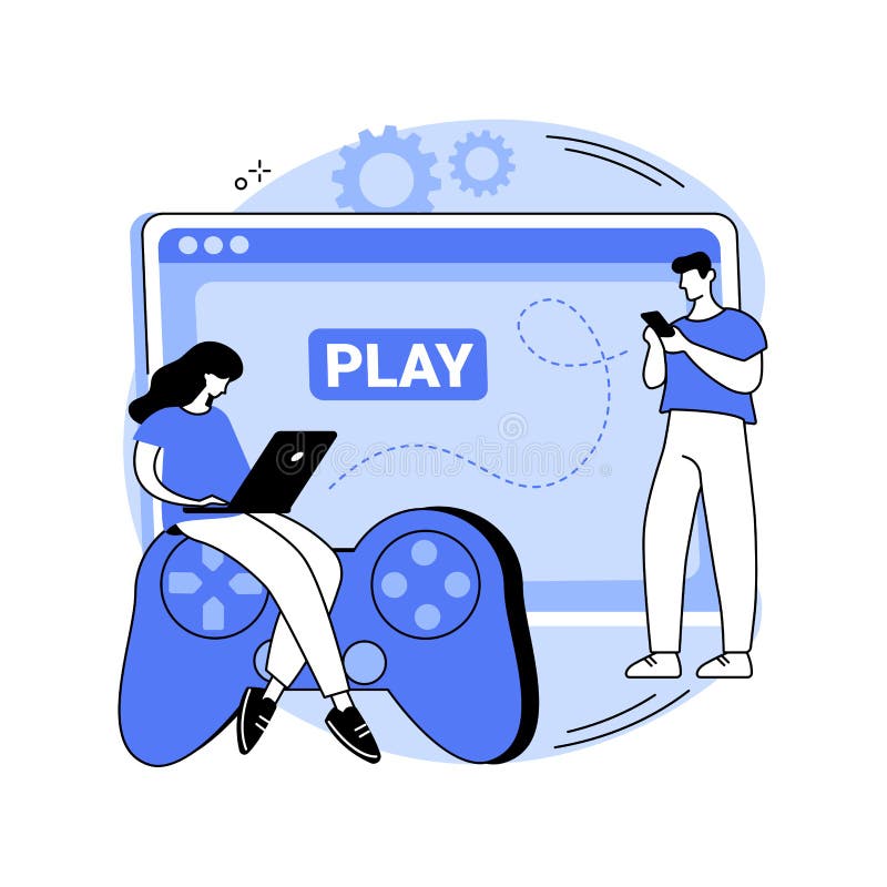 Cross-platform Play Abstract Concept Vector Illustration. Stock Vector ...