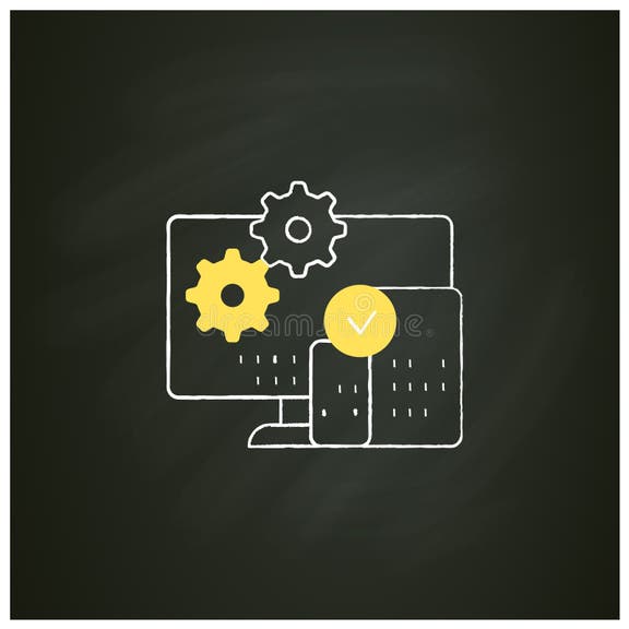 Cross Platform Programming Chalk Icon Stock Vector - Illustration of software, developer: 214332574