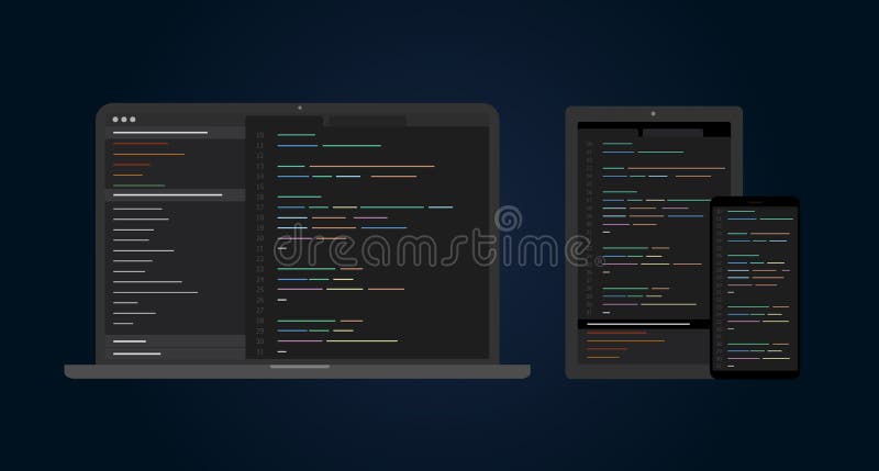 Multi Platform Software Development And Coding Programming Website Template Landing Page Or