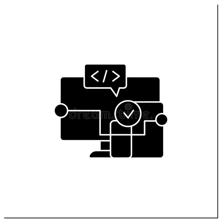 Cross Platform Software Glyph Icon Stock Vector - Illustration of code ...