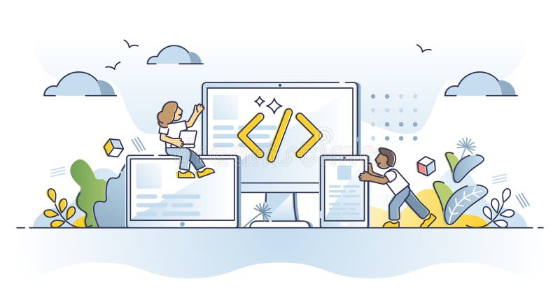 Application Development Doodle Concept Stock Vector - Illustration of ...