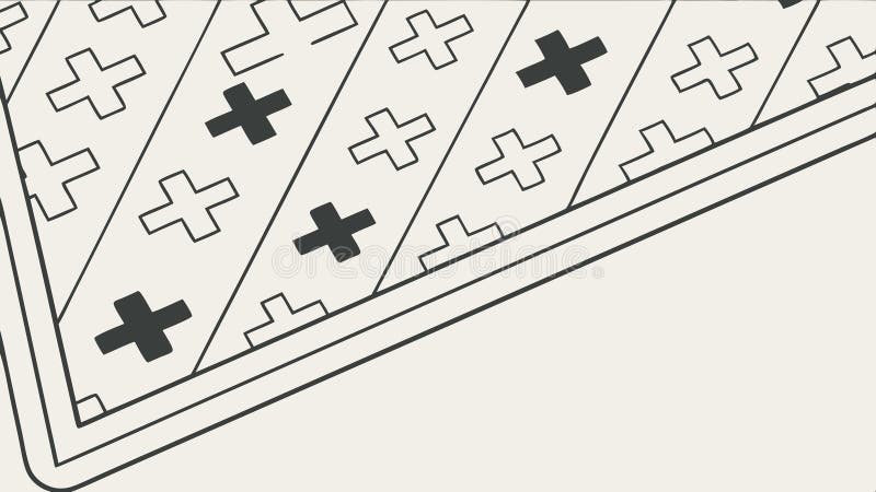 Cross and Plus Pattern, Geometric Vector Background Design Element ...