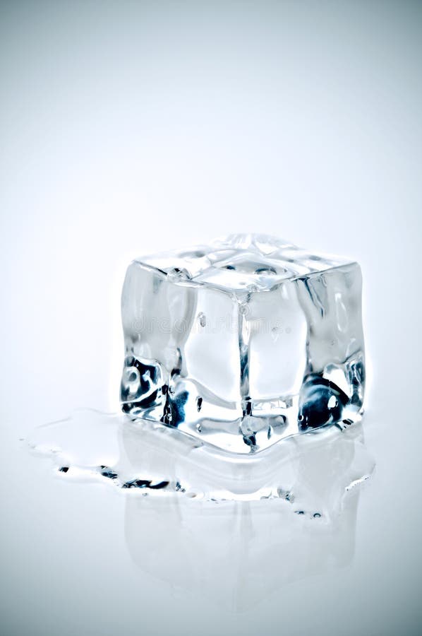 Cross Processe Melting Ice Cube Stock Image - Image of clear, white ...