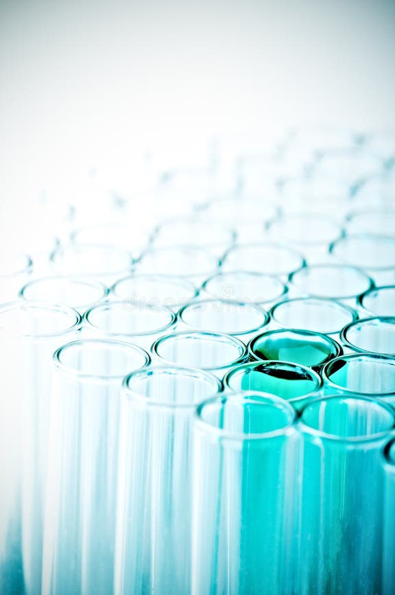Cross Processed Close-up of Empty Glass Test Tubes Stock Image - Image ...
