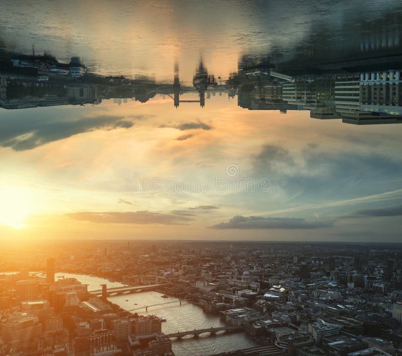 Cross Processed Sci-fi Futuristic Fantasy Image of Upside Down C Stock ...