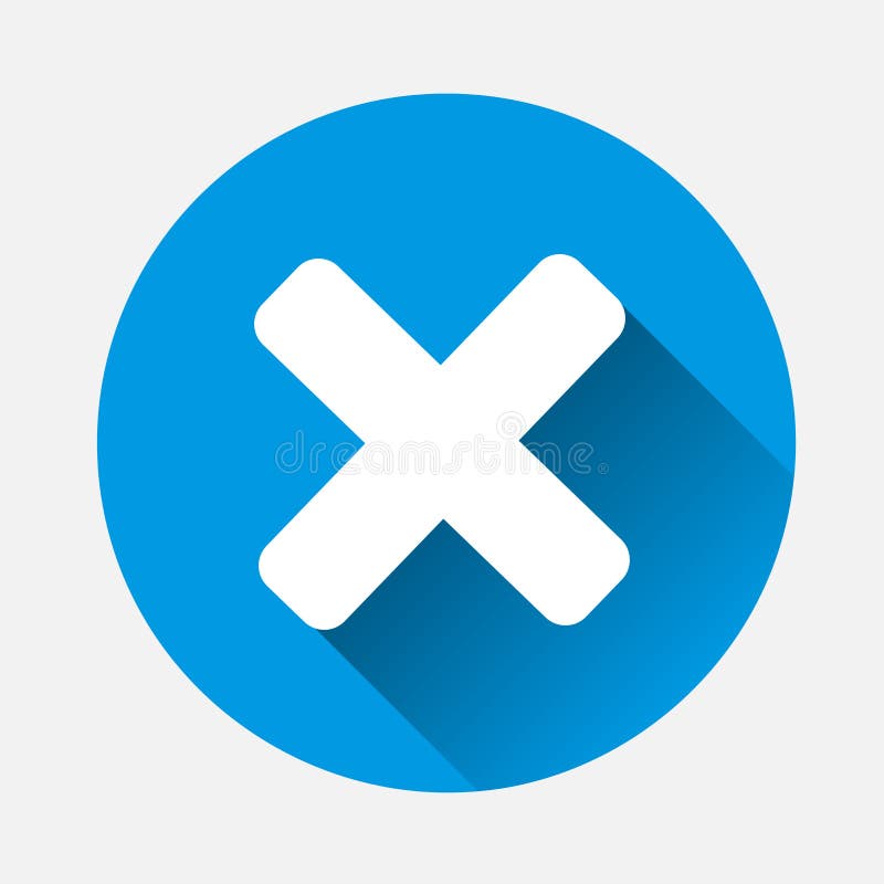 Cross Prohibition Vector on Blue Background. Flat Image Cross Pr Stock ...