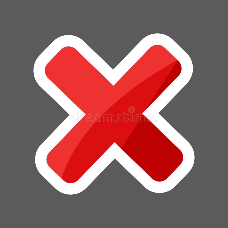 Cross Prohibition Vector Set Icon on White-grey-black Color. Stock ...