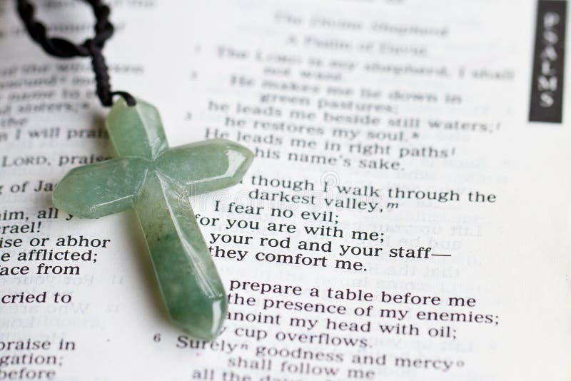 The Cross and Psalm 23 stock image. Image of religion - 31027005