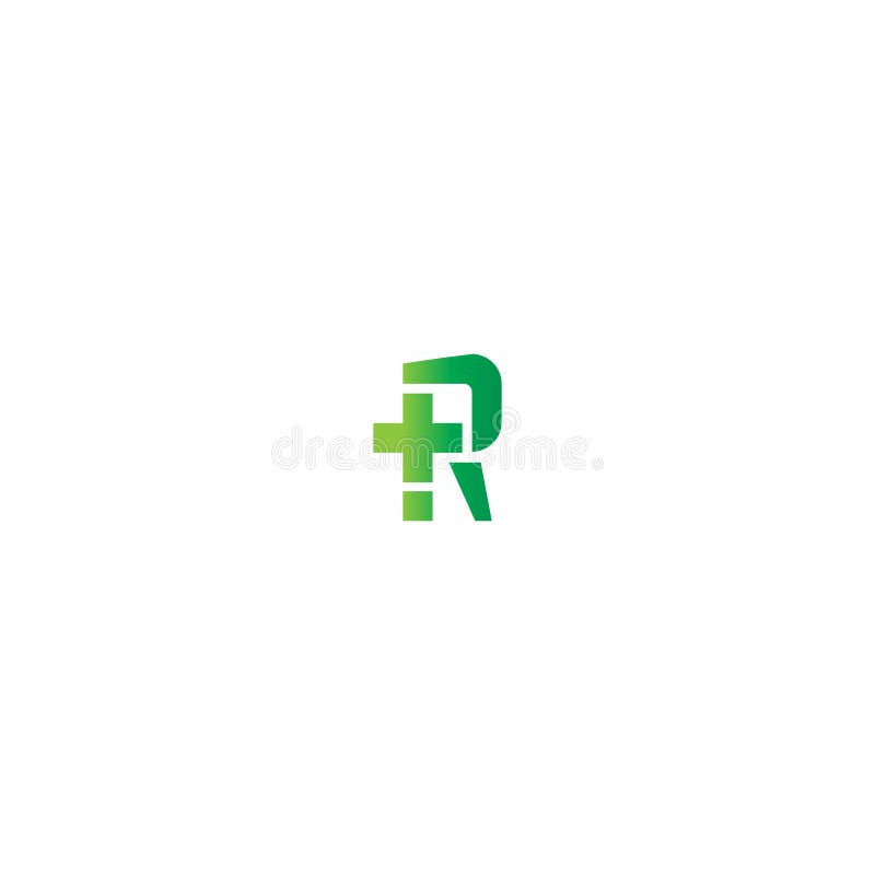 Cross R Letter Logo, Medical Cross Letter Stock Vector - Illustration ...