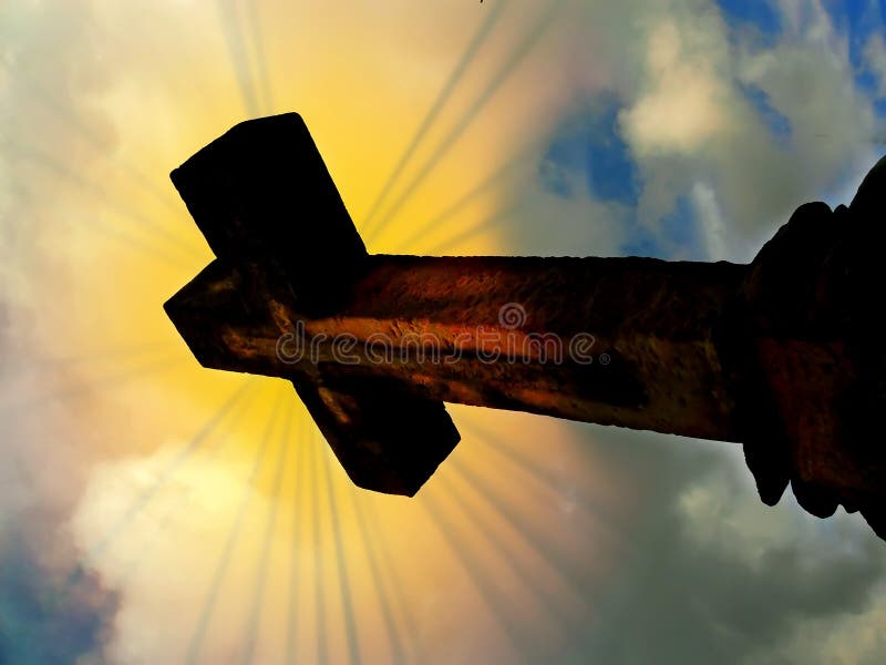 Cross and rays of light stock image. Image of cross, religion - 1158717