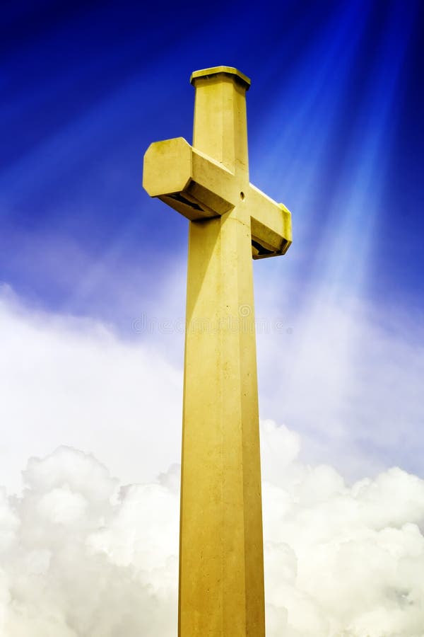 Cross with rays of light stock image. Image of faith - 16987601
