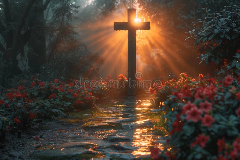 Sun Rays Behind Cross Stock Illustrations – 162 Sun Rays Behind Cross ...