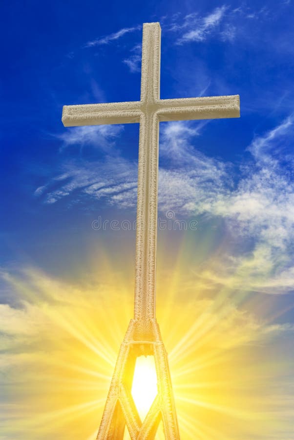 Cross in a rays of sun stock image. Image of faith, sparkle - 11965121