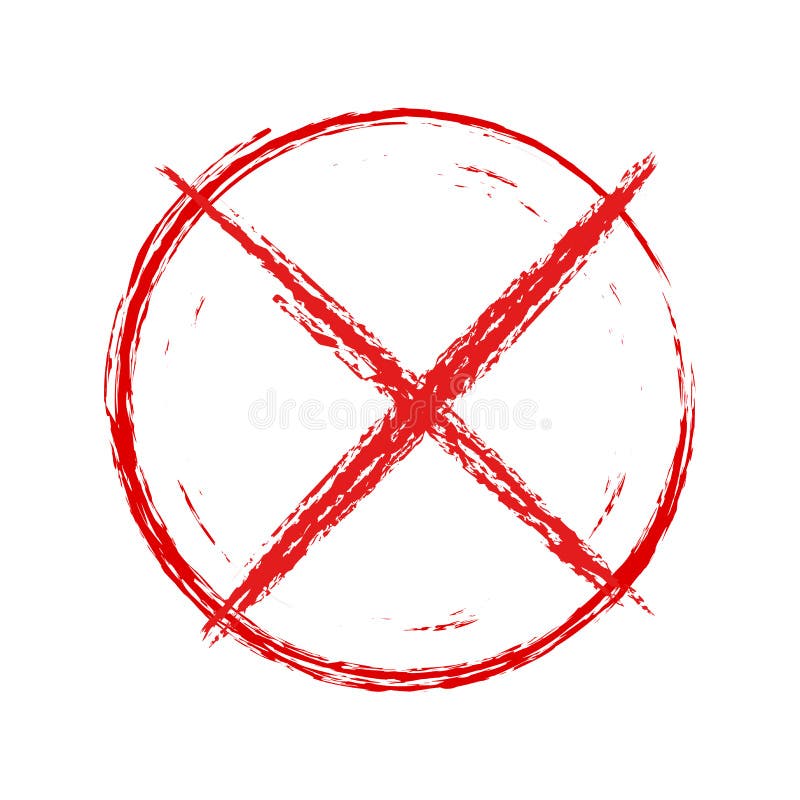 Cross in a Red Circle Prohibition Sign. No Symbol in Grunge Style ... Cross in a Red Circle Prohibition Sign. No Symbol in Grunge Style ...