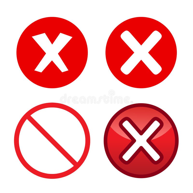 Cross Red Icon Set - Suitable for Game, Animation, App, Web, Sign ...