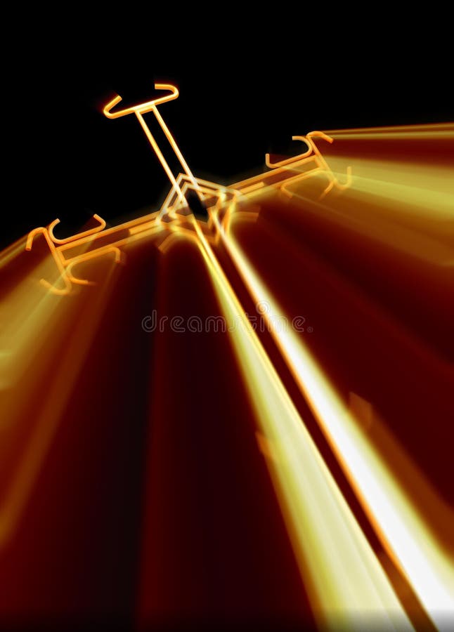 Metal Cross with Tree in Background Stock Illustration - Illustration ...