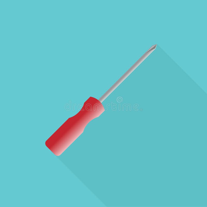 Cross red screwdriver icon stock vector. Illustration of handy - 154073135