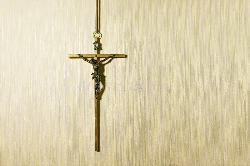 Cross in Religious Concept with Copy Space. Stock Image - Image of gold ...