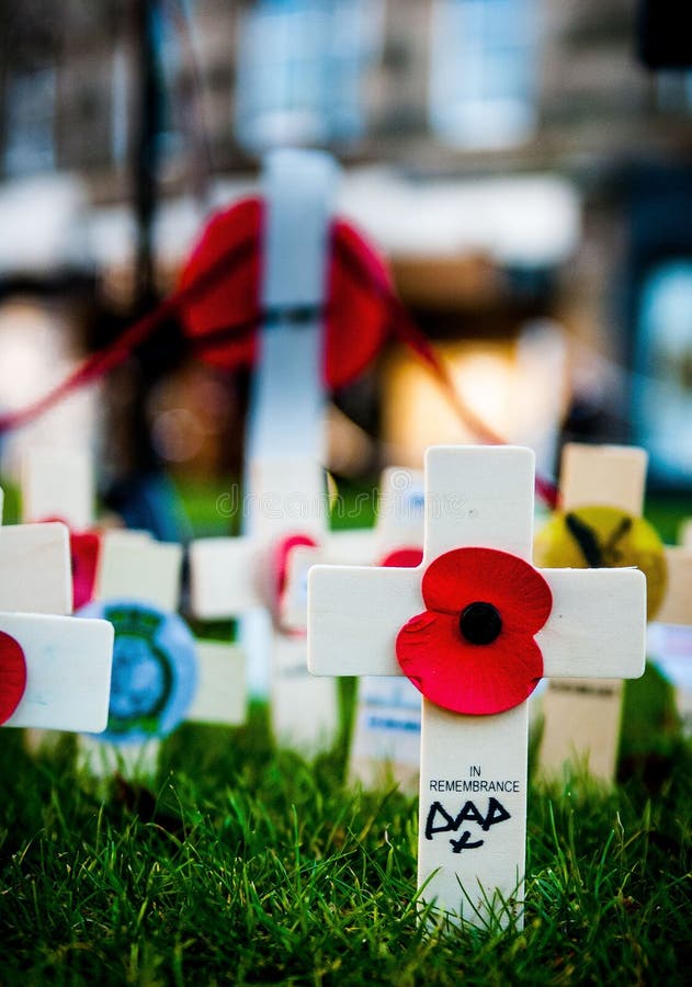 Cross in Remembrance Sunday at Harrogate Centotaph Editorial Image ...