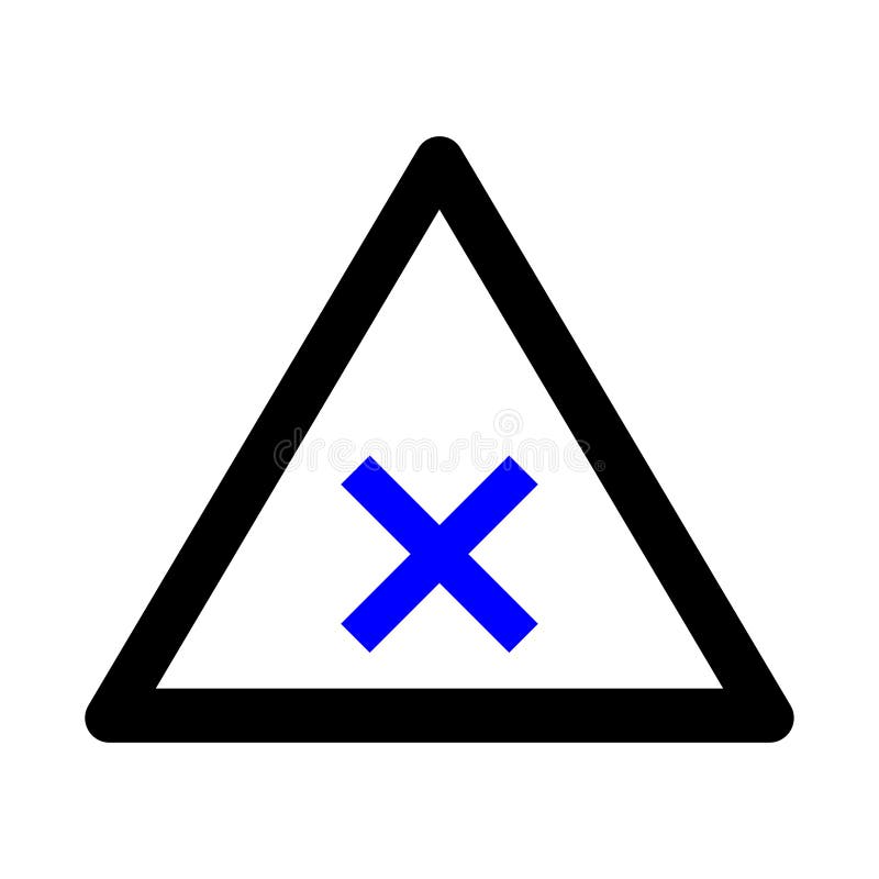 Cross Road Sign Icon stock illustration. Illustration of entry - 234705854