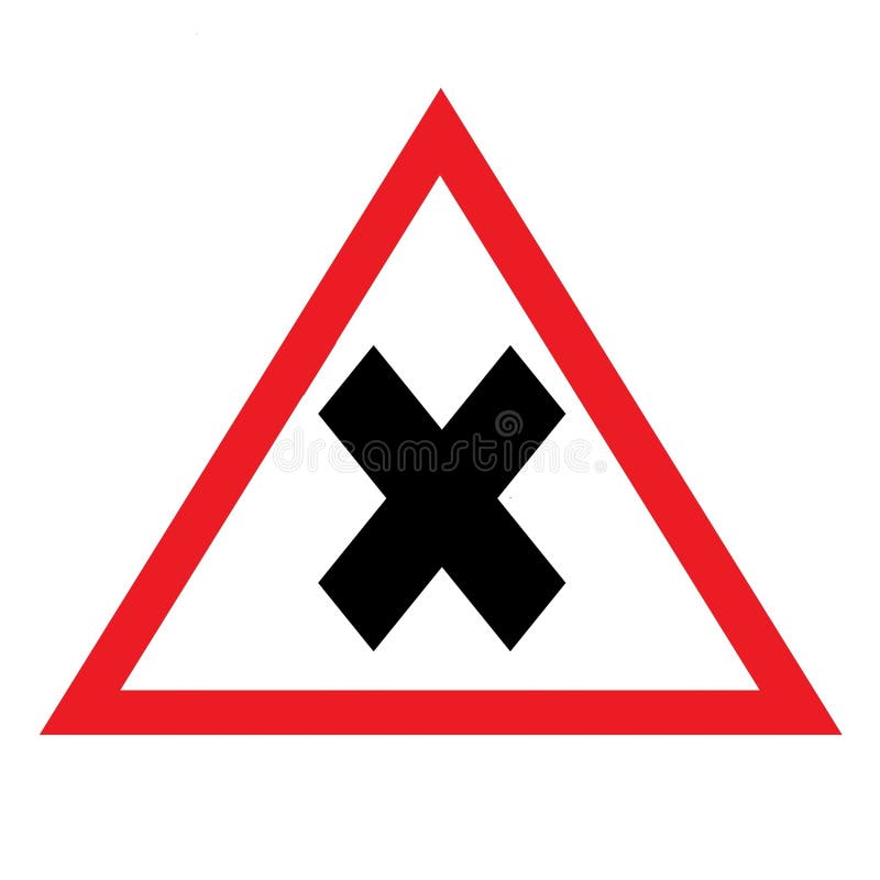 Cross Road Sign Road Rules Traffic Sign Symbol Design Illustration ...