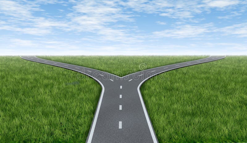 Cross roads horizon stock illustration. Image of crossroads - 21269947