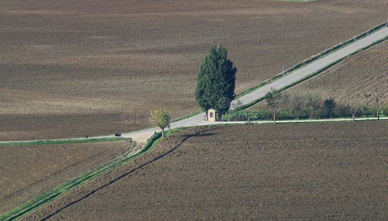 Cross roads, rural chapel stock image. Image of locality - 83767181