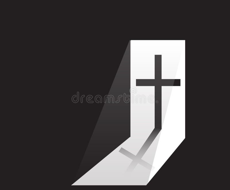 Cross in the Room through the Open Door.Vector Stock Vector ...