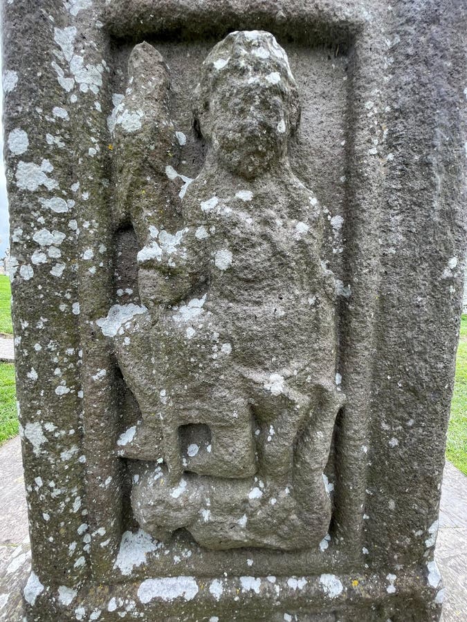 The Cross of the Scriptures, Clonmacnoise, Co. Offaly Stock Photo ...