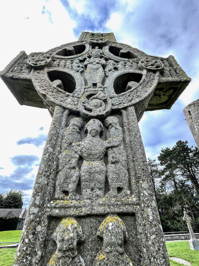 The Cross of the Scriptures, Clonmacnoise, Co. Offaly Stock Image ...