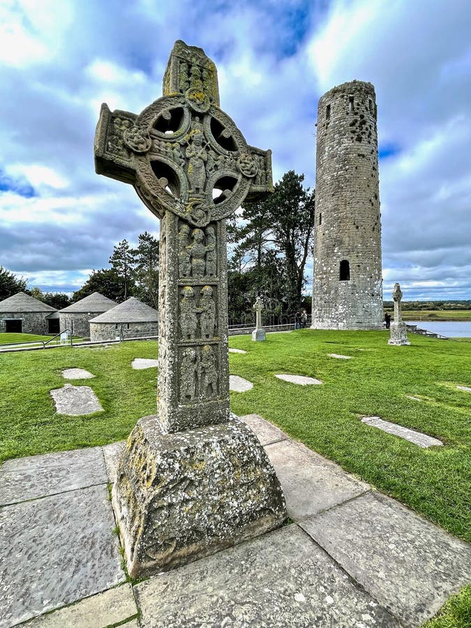 The Cross of the Scriptures, Clonmacnoise, Co. Offaly Stock Image ...
