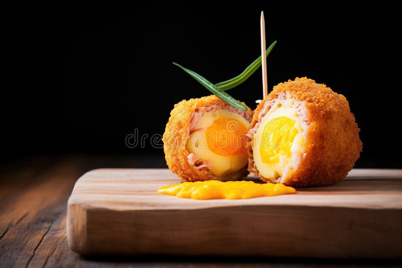 Cross-section of Arancini Revealing Cheese Core Stock Image - Image of ...